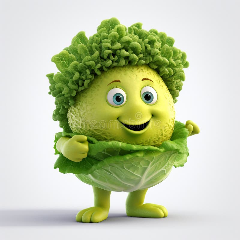 A animated cabbage stock illustration. Illustration of white - 281665429