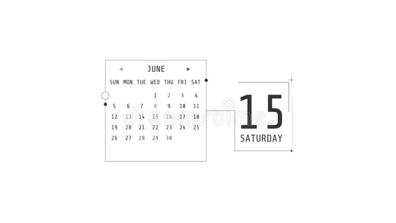 Animated daily Calendar stock footage. Video of animation - 218365730