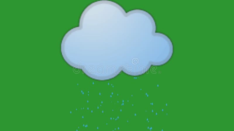 Animated Cartoon Cloud Shape with Rain Stock Video - Video of cartoon ...