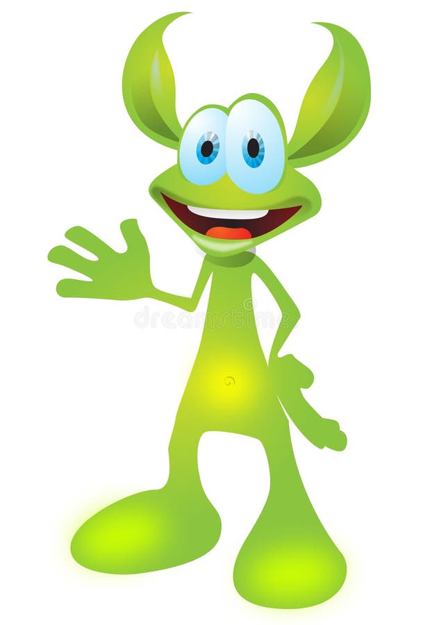 Animated cartoon creature stock illustration. Illustration of foot ...