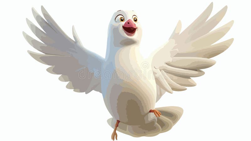 Animated Cartoon Dove Vector Illustration for Creative Designs Stock Vector - Illustration of ...