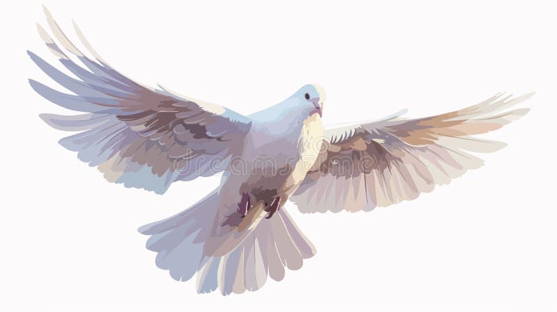 Animated Cartoon Dove Vector Illustration for Creative Designs Stock ...
