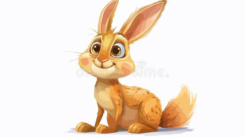 Animated Cartoon Hare Vector Illustration for Design Projects Stock ...