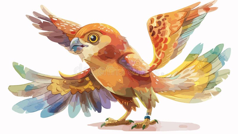 Animated Cartoon Hawk Vector Illustration for Creative Designs Stock ...