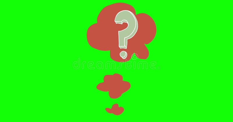 Animated Question Mark with Thought Bubble Stock Video - Video of ...
