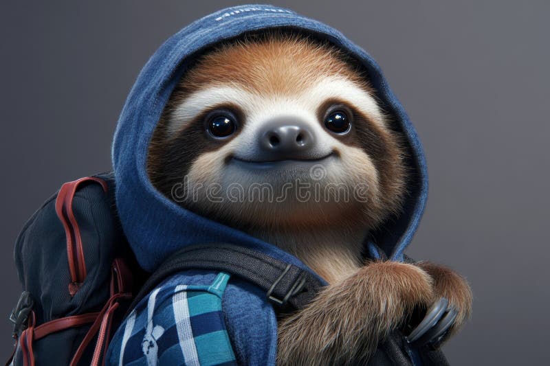Sloth Backpack Adventure Stock Photos - Free & Royalty-Free Stock ...