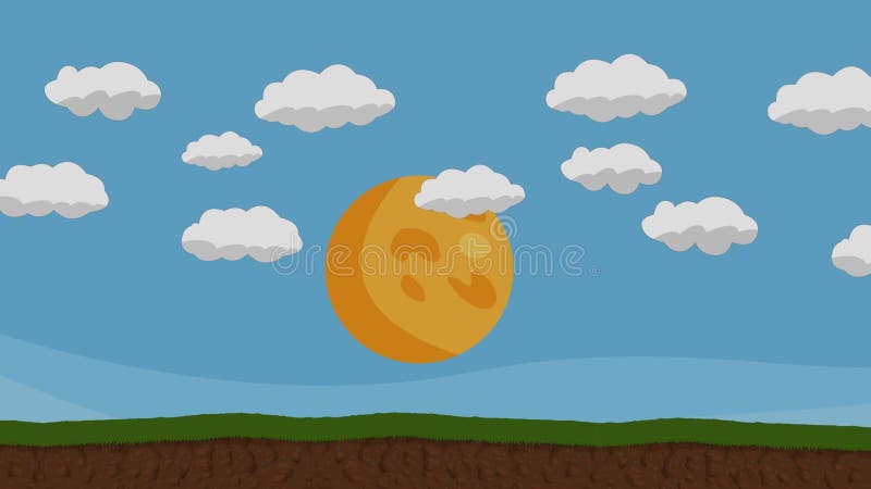 Animated Cartoon Sunrise or Sunset Stock Video - Video of clouds ...