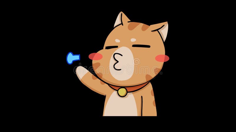 Animated Cat Chasing Action - Transparent Background Stock Footage ...