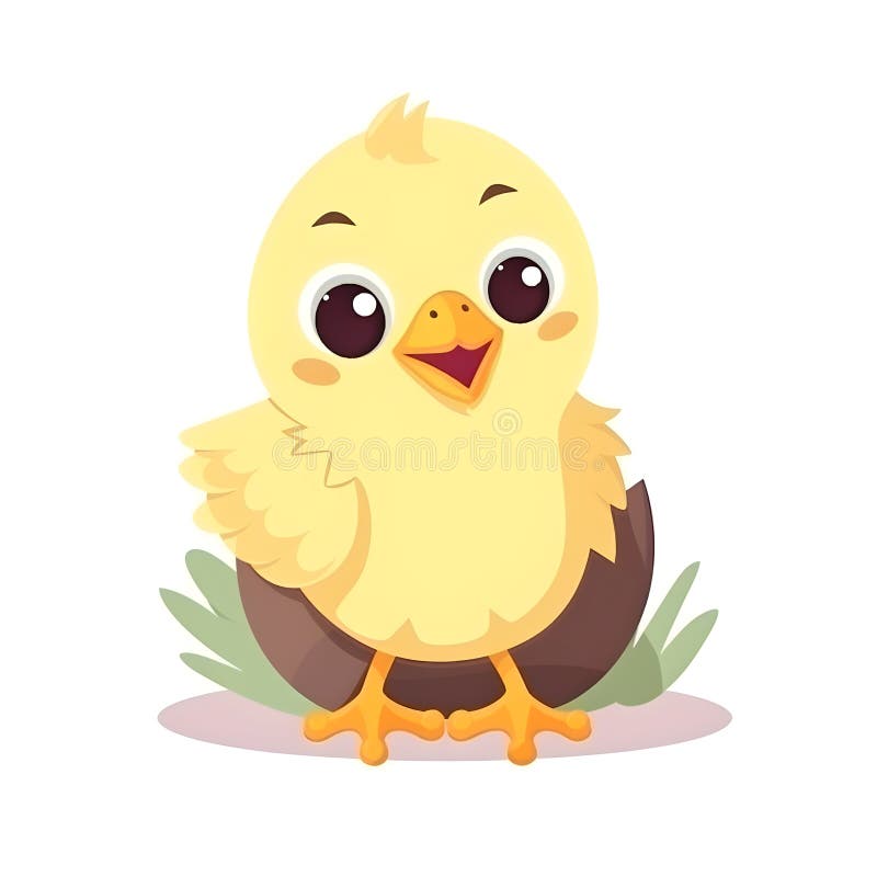 Animated chicklet cartoon stock illustration. Illustration of line ...