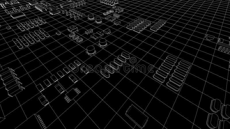 Animated Chip Drawing stock footage. Video of computer - 299935412