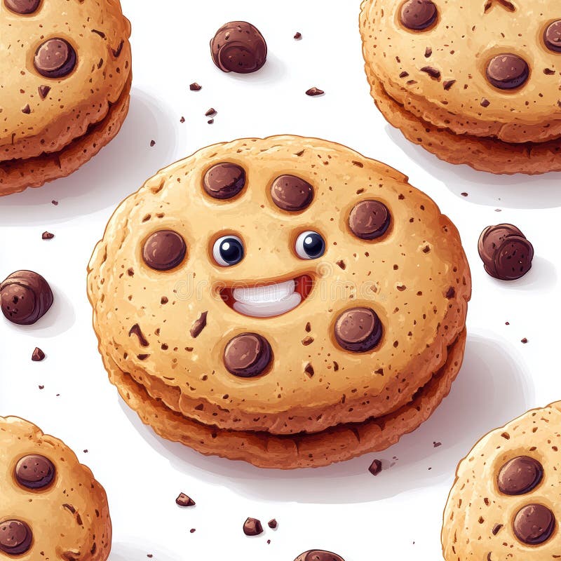 An Animated Chocolate Chip Cookie Image Features a Cheerful Character ...