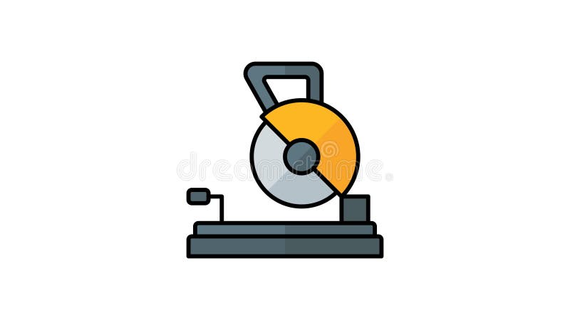 Animated Chopping Saw with Rotating Blade Stock Footage - Video of ...
