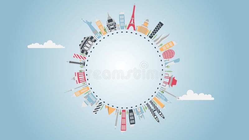 Animated Cities and Buildings Stock Video - Video of world, tour: 252072089