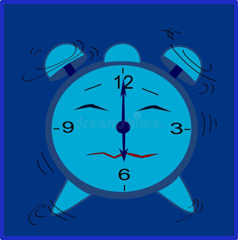 Animated clock stock illustration. Illustration of sleep - 10942664