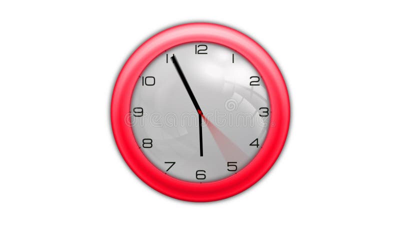 Animated Clock Counting Down 12 Hours Over 30 Seconds. Seamlessly Loops ...