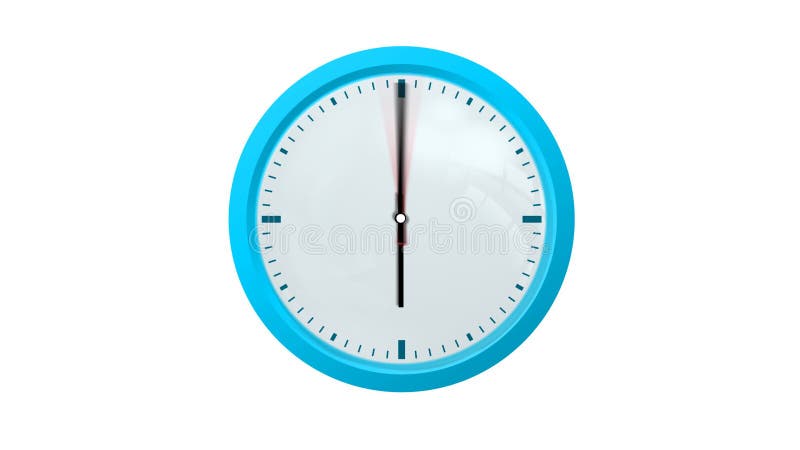 Animated Clock Counting Down 12 Hours Over 30 Seconds. Seamlessly Loops ...