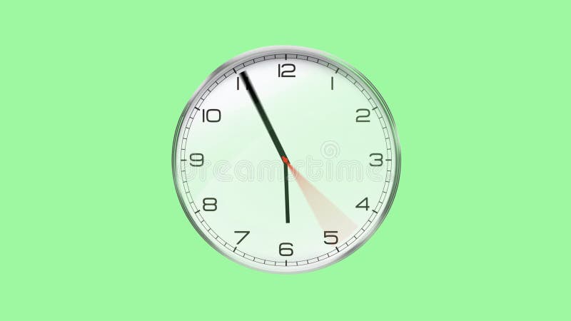 Animated Clock Counting Down 12 Hours Over 30 Seconds. Seamlessly Loops ...