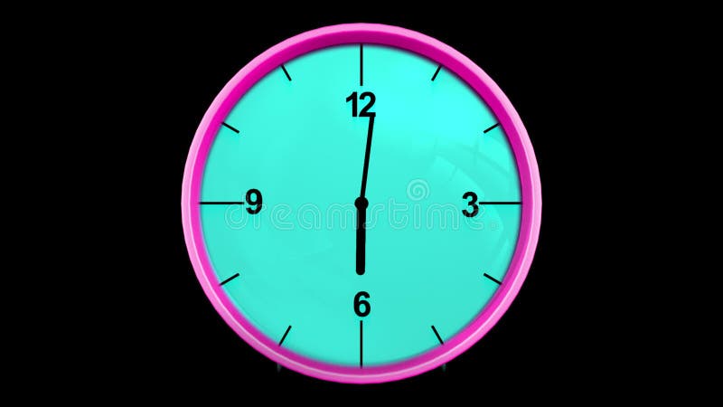 Animated Clock Counting Down 12 Hours Over 12 Seconds. Seamlessly Loops ...