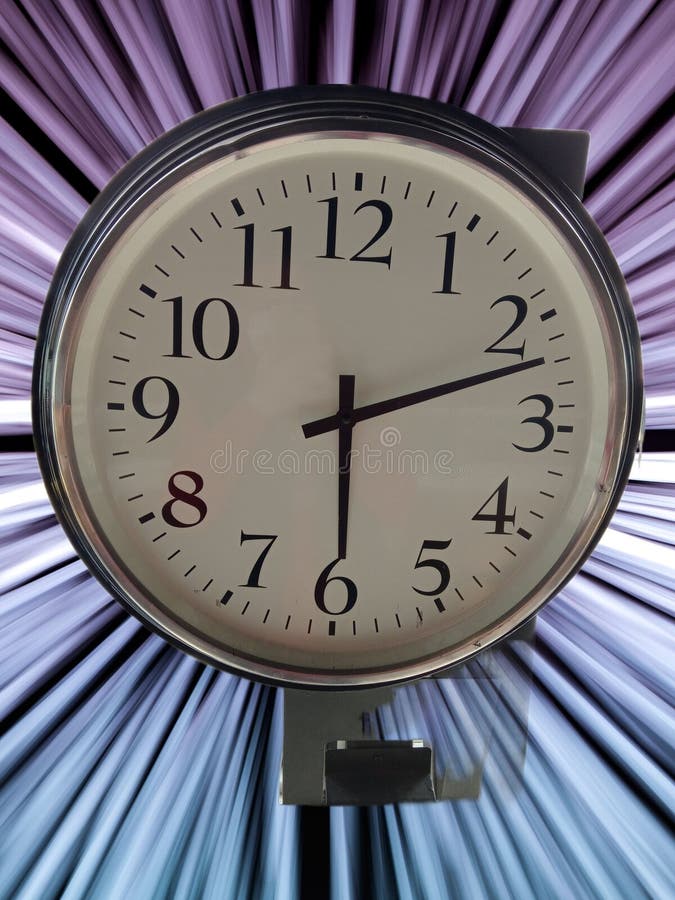 Animated Clock with Glowing Neon Light. Looped Animated Clock Stock ...