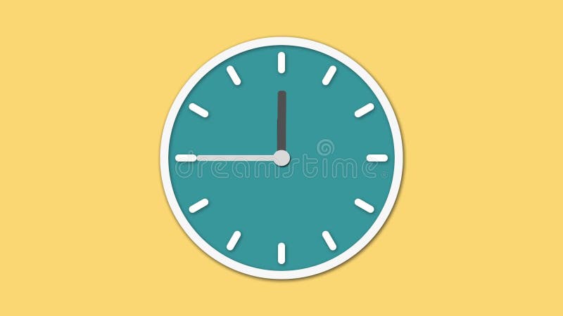 Animated Clock with Moving Hand Representing Time Management and ...