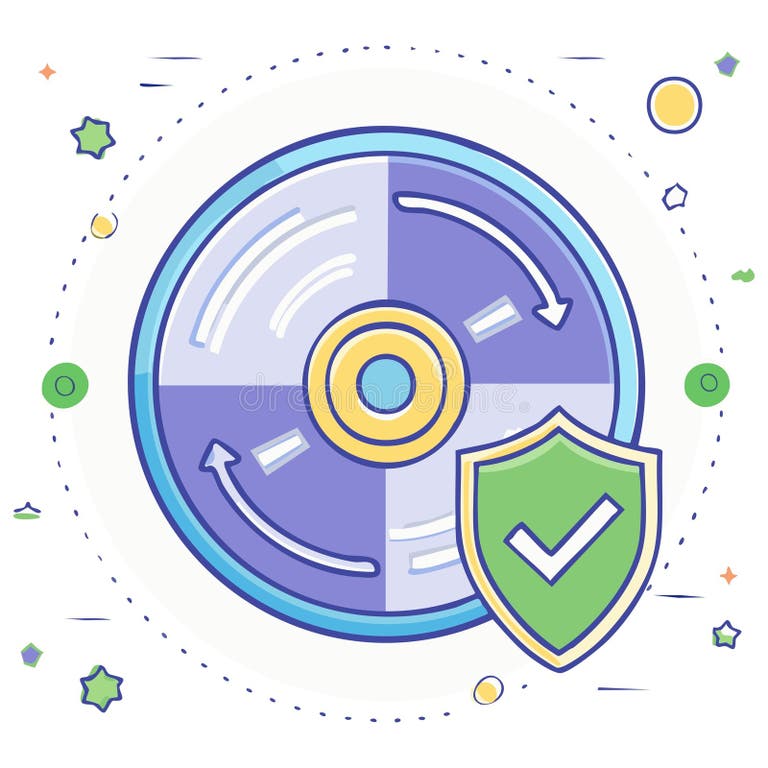 Animated Clock with Shield, Tick, Checkmark, Security and Protection ...