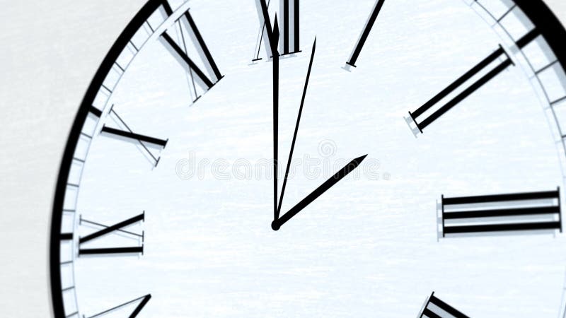 Animated Clock Time Turning Hour Series - One Oclock Stock Footage ...