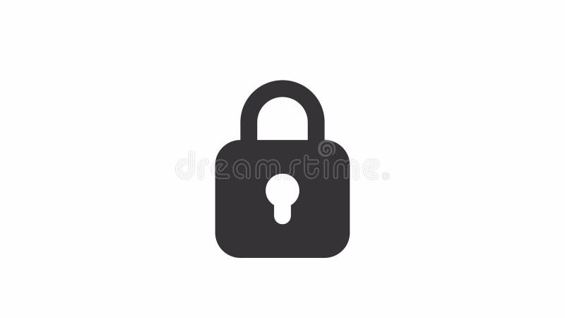 Animated Closing Lock Line Ui Icon Stock Footage - Video of closed, graphic: 262318784