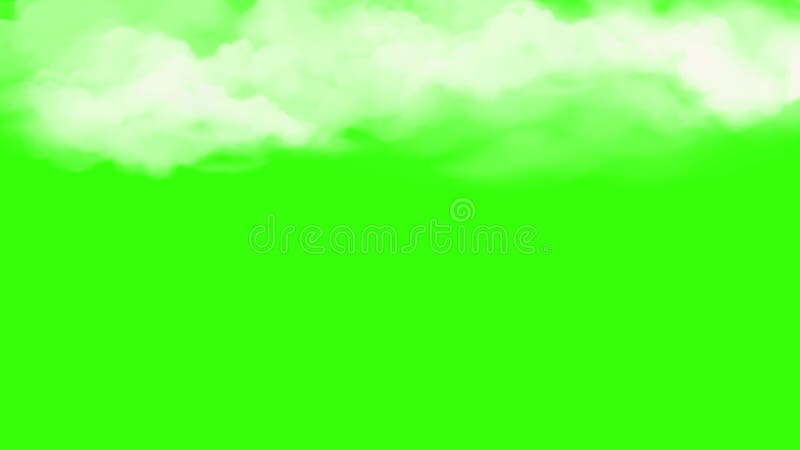 Animated Clouds Come Across on Green Screen Background from Right To ...