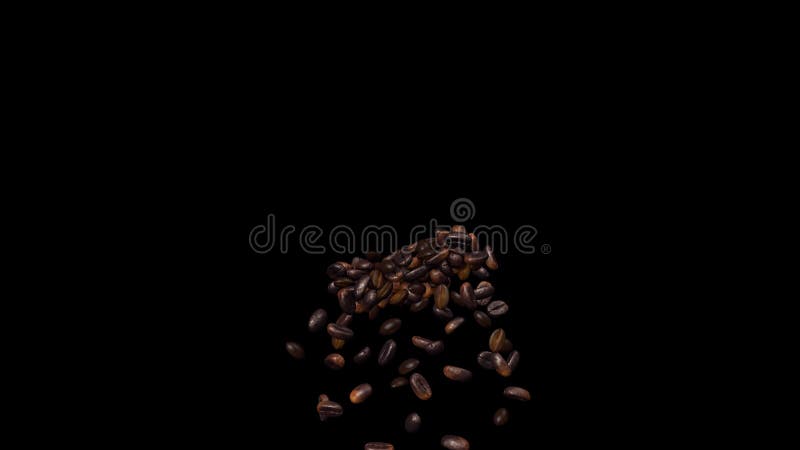 Animated Coffee Typeface Text Built Out of Coffee Beans with Alpha ...