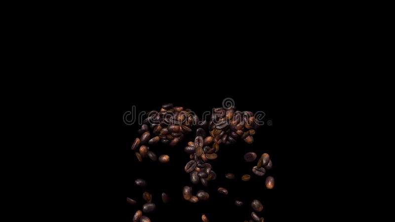 Animated Coffee Typeface Text Built Out of Coffee Beans with Alpha ...