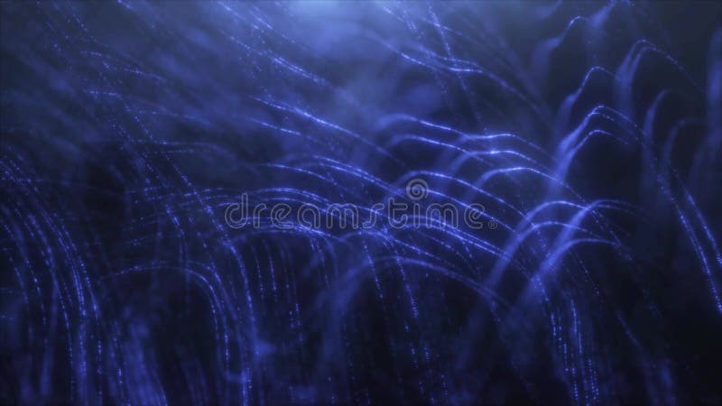 Animated Cold Blue Color Wavy Abstract Digital Particle Background ...