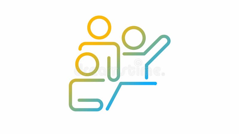 Animated Collaboration Gradient Icon Stock Video - Video of team, logo ...