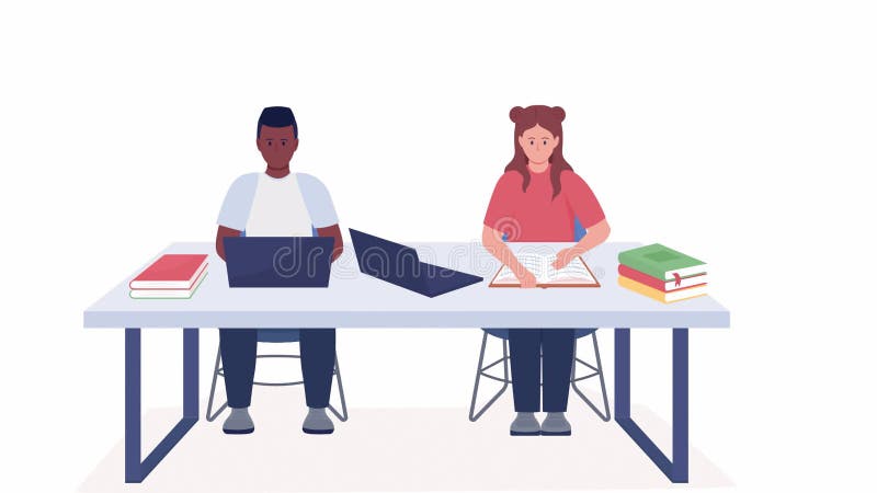 Animated Collaborative Learning Stock Video - Video of collaborating ...