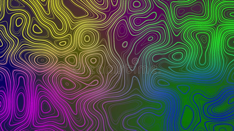 Colorful Abstract Pattern with Animation of Morphing Line As ...
