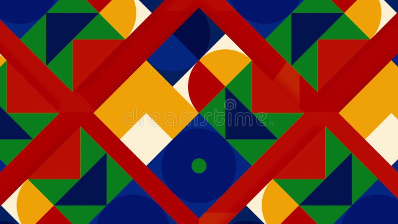 Animated Colorful Modern Looping Stained Pattern. Motion. Art Geometric ...
