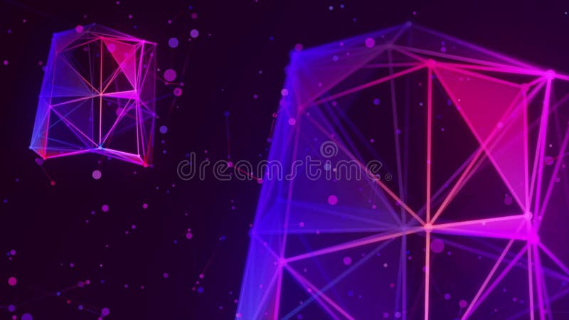 Colorful Moving Cuboidal Plexus Element Background Stock Video - Video ...