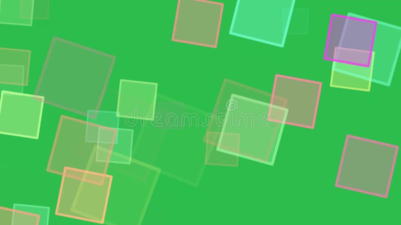 Animated Colorful Square Box Video on Green Screen Background Motion ...