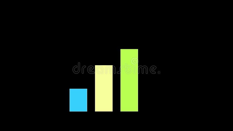 Animated Bar Chart with Alpha Channel. 4k Stock Footage - Video of ...