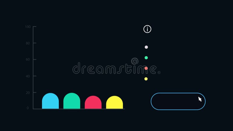 Animated Column Chart UI Element Stock Video - Video of button, footage ...