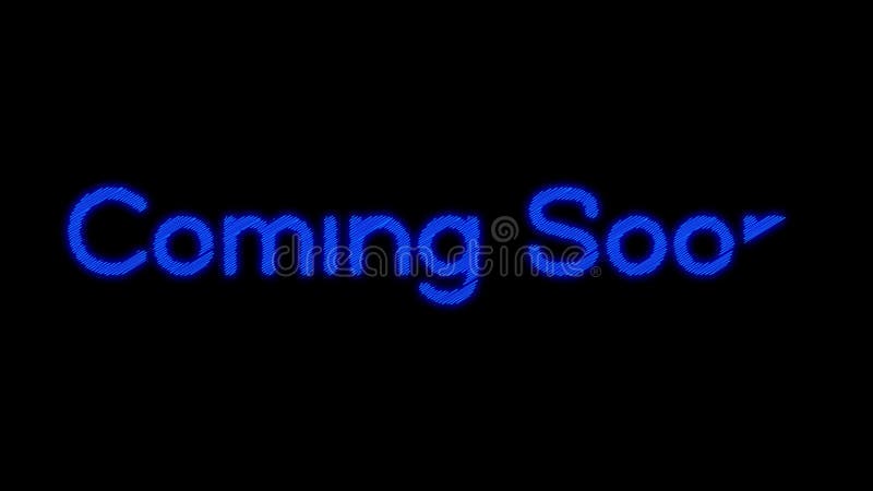 Animated Coming Soon with Scribble Text Effect Using Blue Neon Color ...