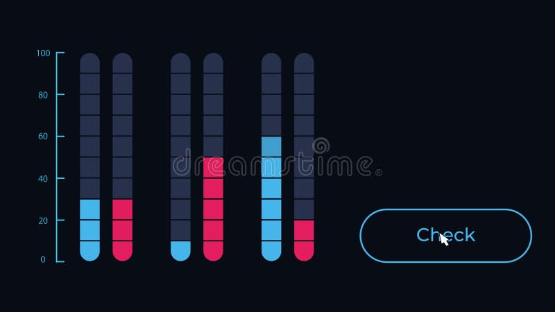 Animated Comparison Chart Ui Element Stock Video Video Of Indicator Graphic 268296957