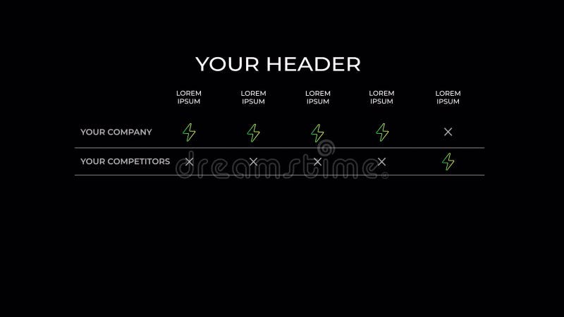 Animated Competitiveness Vs Template Stock Video - Video of infograph ...