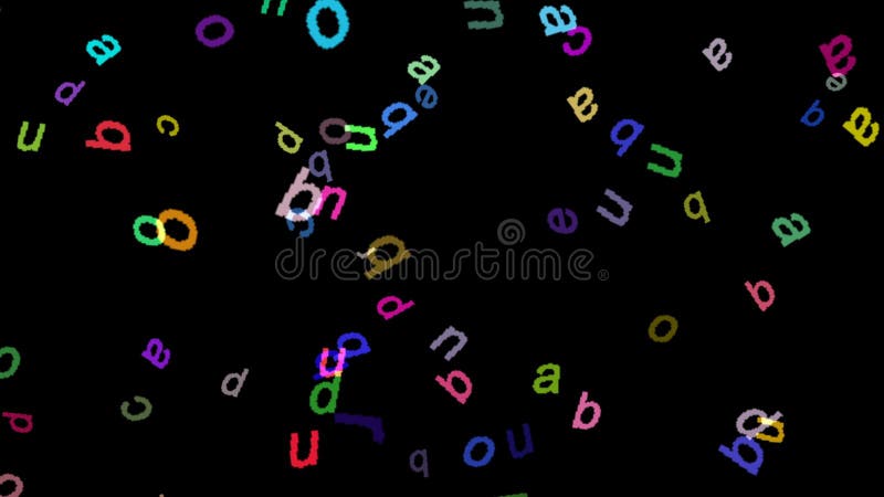 Animated Computer Screen Saver Colored Letters Stock Footage - Video of ...