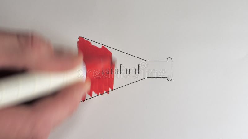 An Animated Concept Idea of the Beaker with the Red Pen Stock Video ...