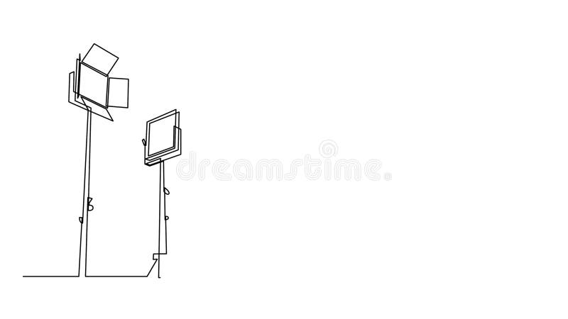 Animated Continuous Line Drawing Lighting Set Up. Self Drawing ...