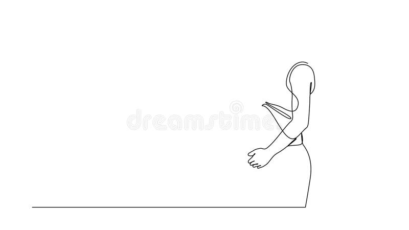 Animated Continuous One Line Drawing of Pregnant Woman. Self Drawing ... Animated Continuous One Line Drawing of Pregnant Woman. Self Drawing ...