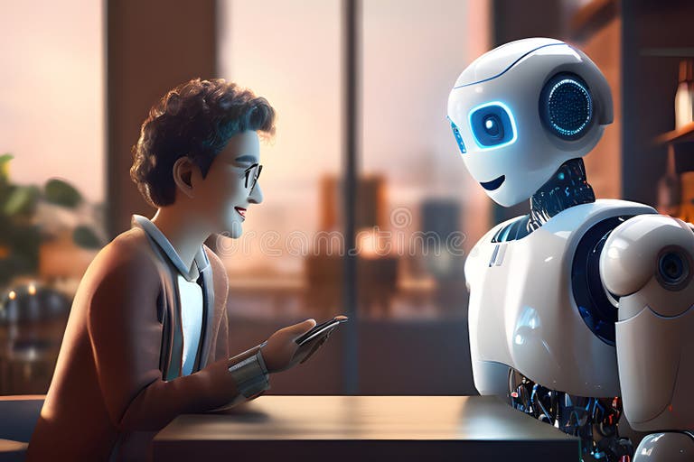 Robot Human Conversation Stock Illustrations – 1,806 Robot Human ...