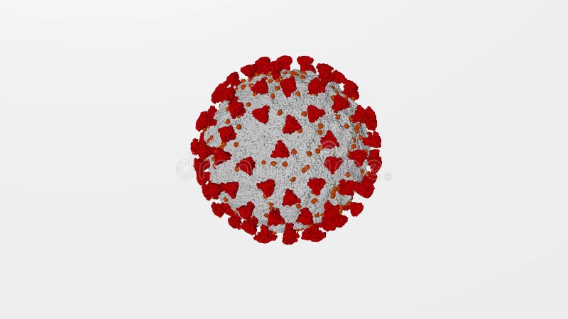 Animated Coronavirus Model Covid 19, Textual Warning Coronavirus, 3D ...