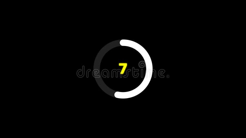 Animated Countdown from 15 Seconds on a Transparent Background Stock ...