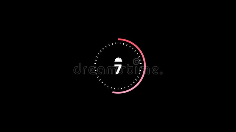 Animated Countdown from 15 Seconds on a Transparent Background Stock ...